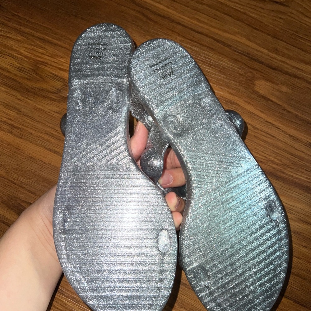 *Nwob* Steve Madden Zaza Silver Bubble Strap Sandals … - Gem